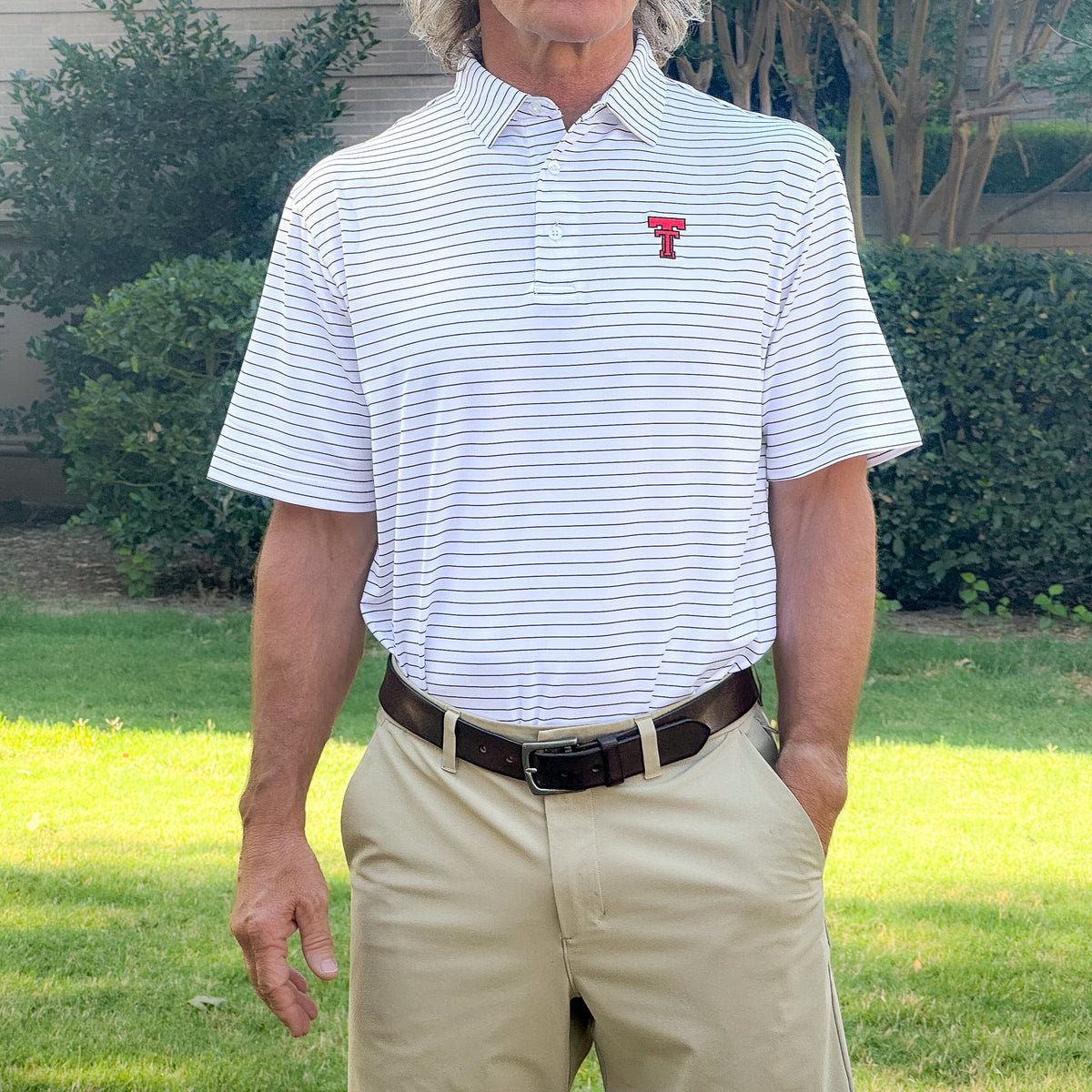 Texas Tech Striped Polo | Red & West