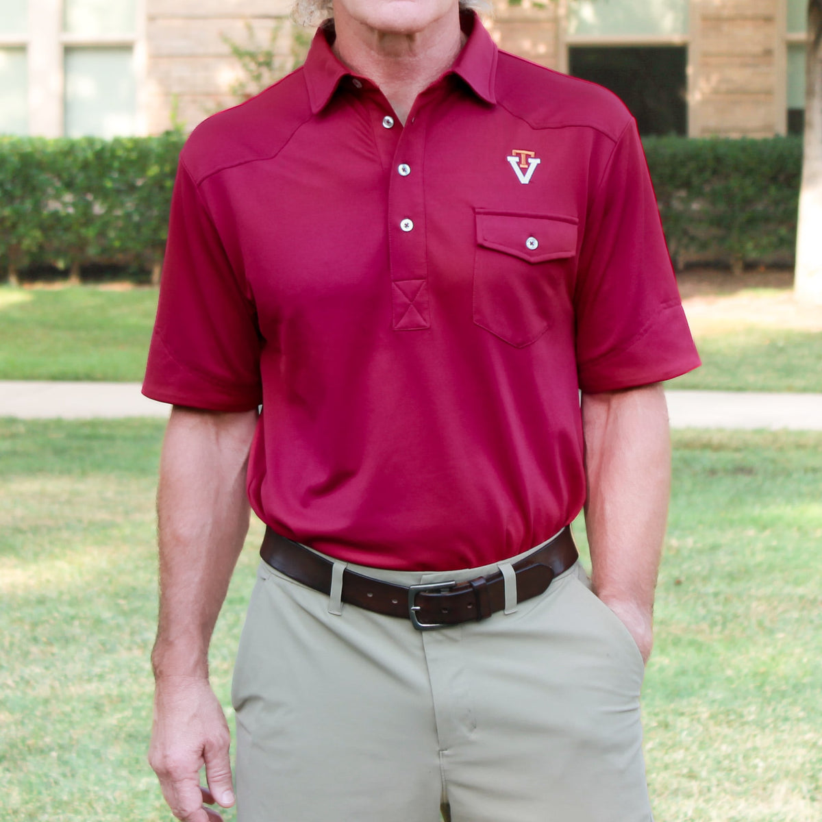 Virginia Tech Classic Western Polo | Red & West